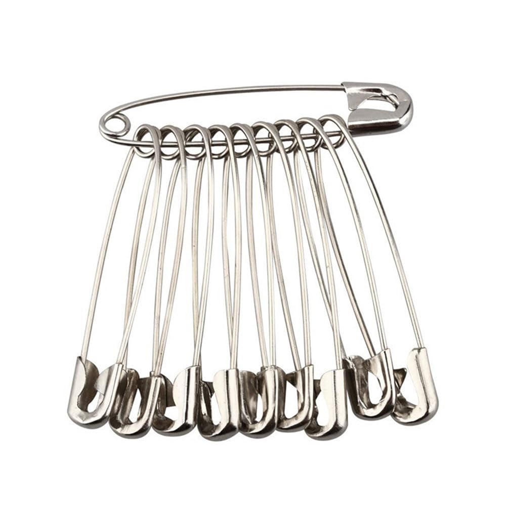 Amazon.com: 60 Pcs Safety Pins 54mm Silver White Safety Pins Strong ...