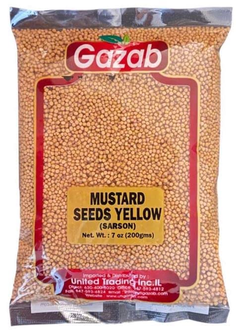 Buy Gazab Premium Quality Mustard Seed Yellow (Sarson) 7 oz (200g ...