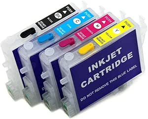 Amazon.com: 4Color T0441-T0444 Refill Ink Cartridge with Chip ...