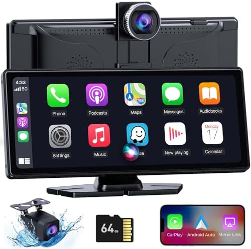 Amazon.com: Westods Portable 10.26" Wireless Carplay Screen & Android ...