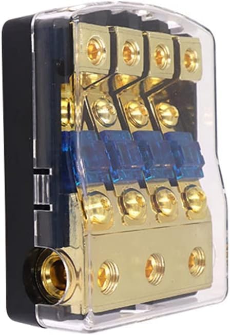 Snapklik.com : 4 Way Fuse Holder HiFi Auto Fuse Distribution Block 60 ...