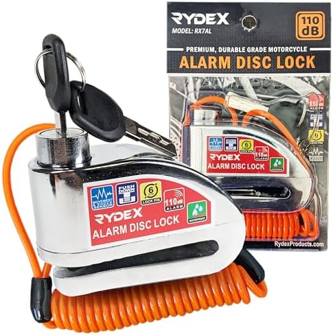 Amazon.com: Rydex X7 Motorcycle Alarm Disc Lock 110 db, Bicycles ...