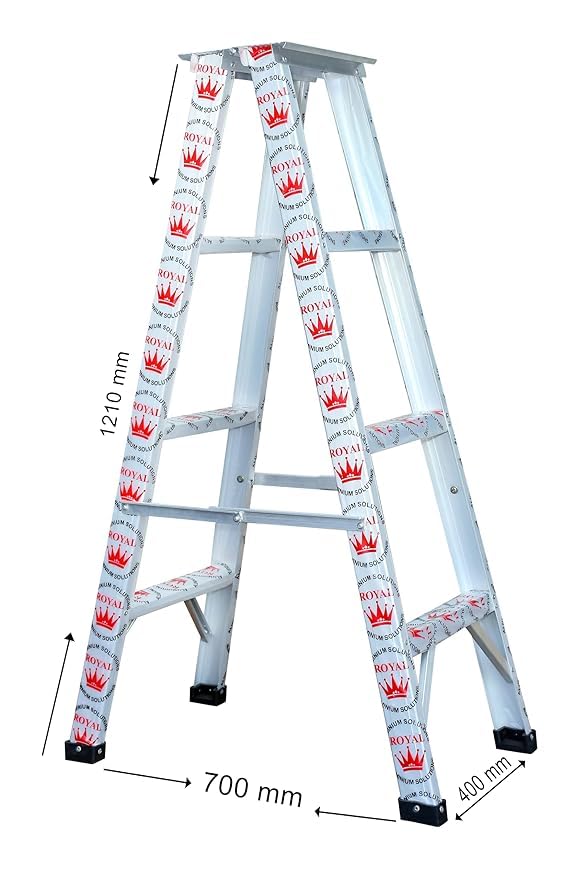 Royal Ladder - Lancer | 2 Way Steps Folding Aluminium Ladder (Silver ...