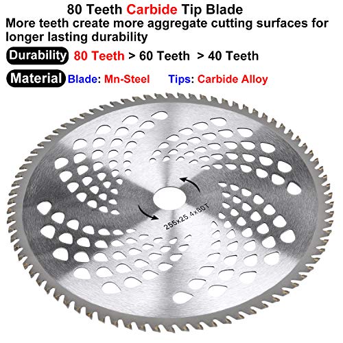 Snapklik.com : Jolaxy 10 80T Carbide Tip Blade (2 Pack), Metal Blades