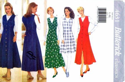 Butterick 4631 Sewing Pattern Misses Full Figure Jumper Top Size 16-22 ...