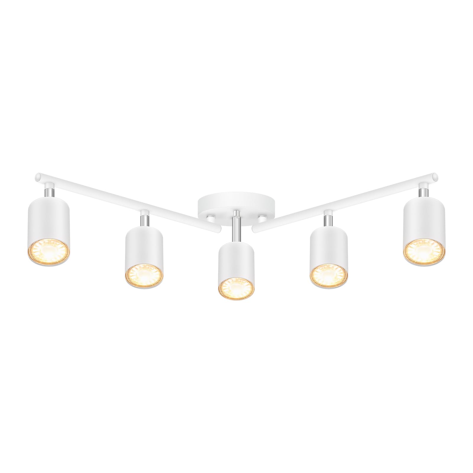 White Track Lighting Kit Kitchen, 5 Light Track Light Fixtures Ceiling ...