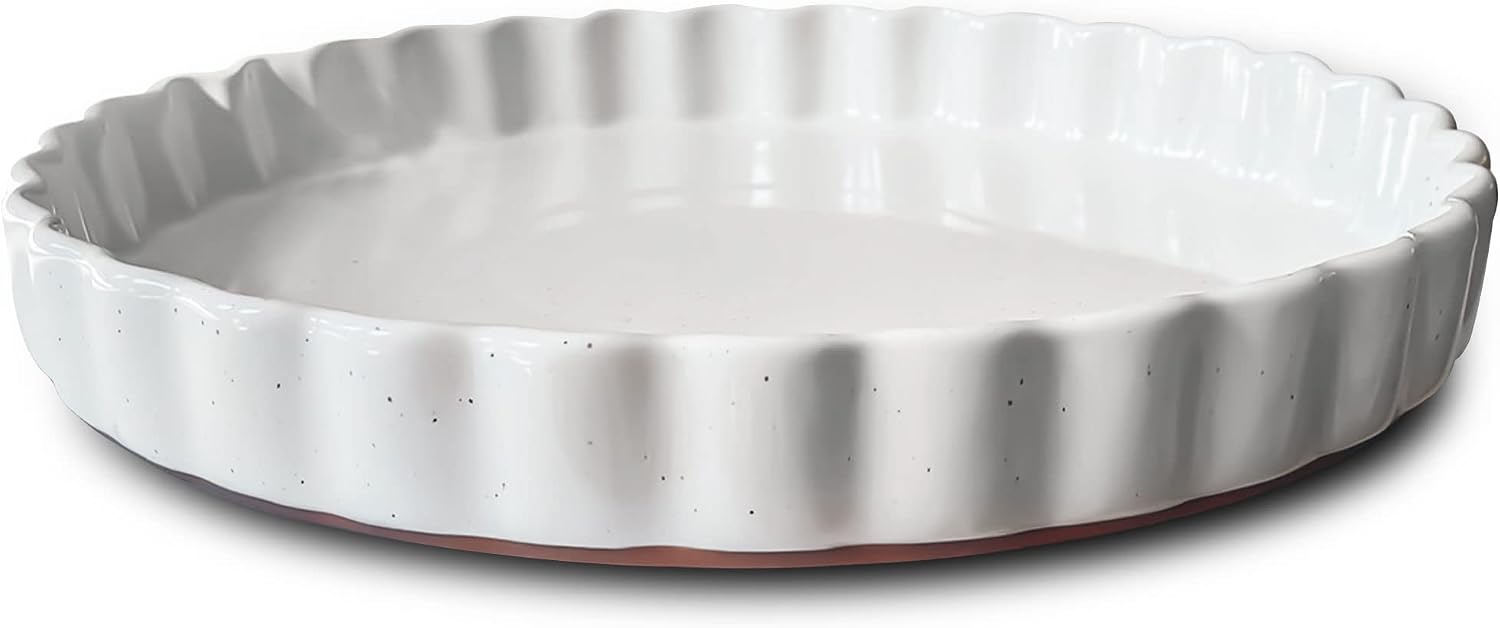 Amazon.com: Mora Ceramic Tart Pan, 9.5 Inch Large Porcelain Baking Dish ...