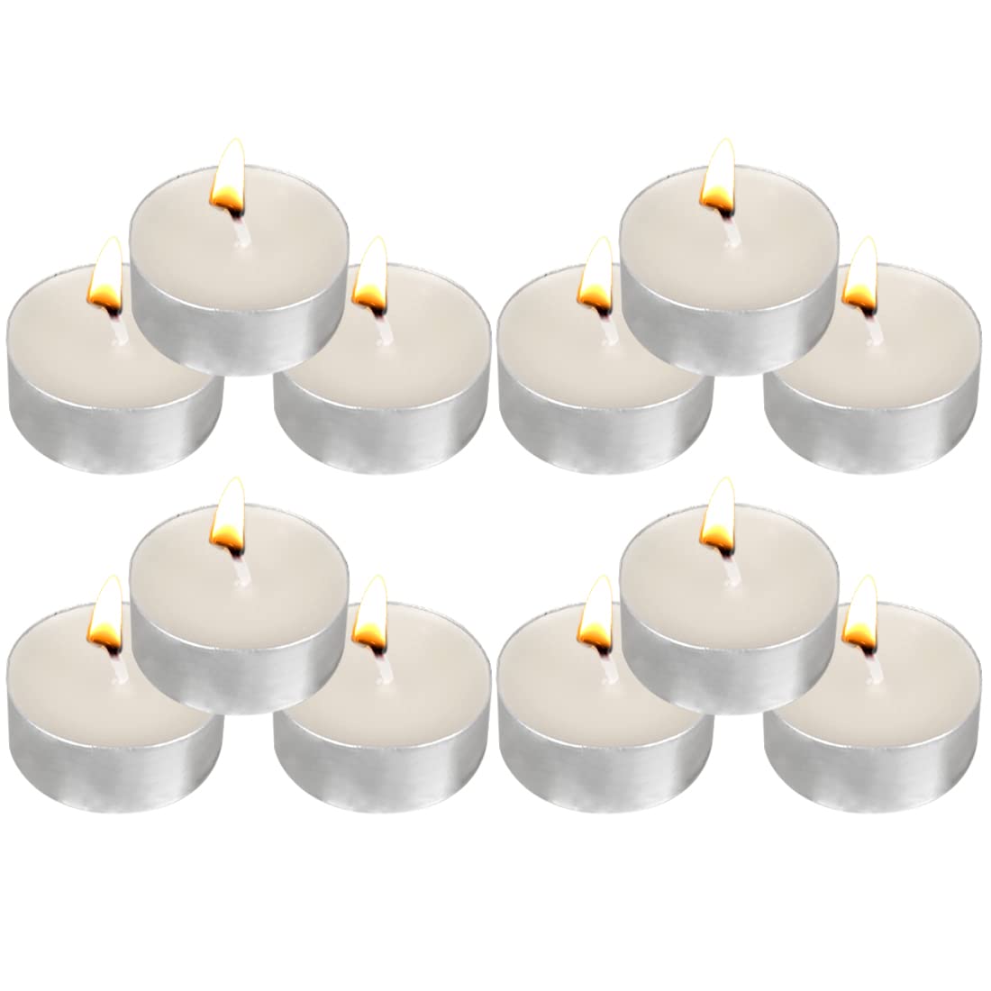 Amazon.com: Tea Lights Candles - 12 Pack White Tealights Candle Scented ...