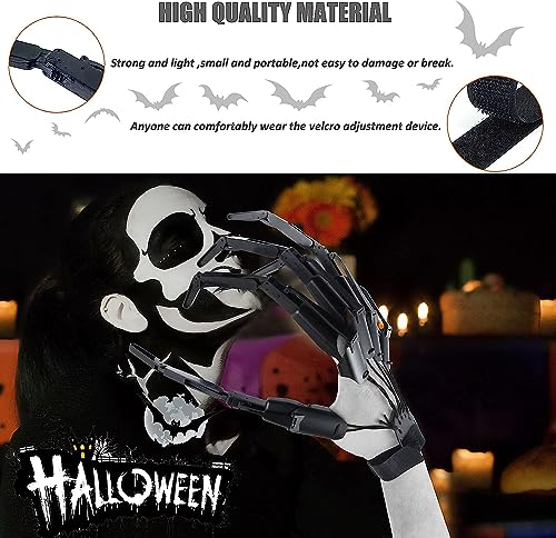 Halloween Articulated Fingers, 1 Pack Wearable Halloween Skeleton Hands ...