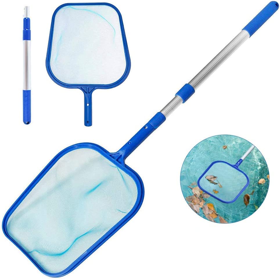 XIAOXIN Pool Leaf Skimmer, 105CM Swimming Pool Skimmer, Fine Mesh Pool ...