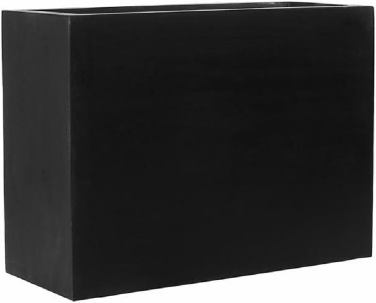 Amazon.com : Pottery Pots Large Planter Pot Matte Black Rectangular ...
