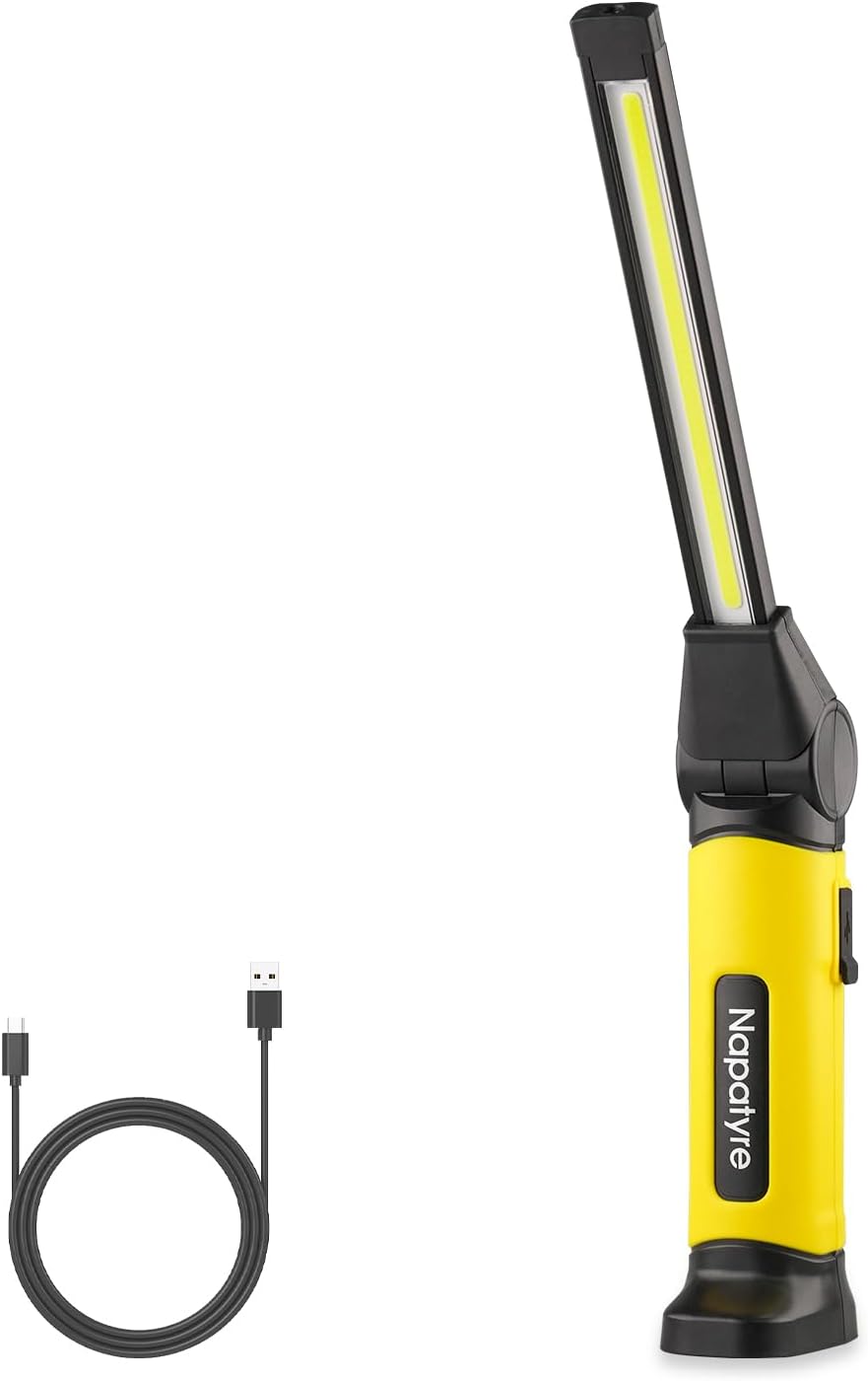 Braun 500 Lumen LED Rechargeable Magnetic Handheld Foldable Slim Bar ...