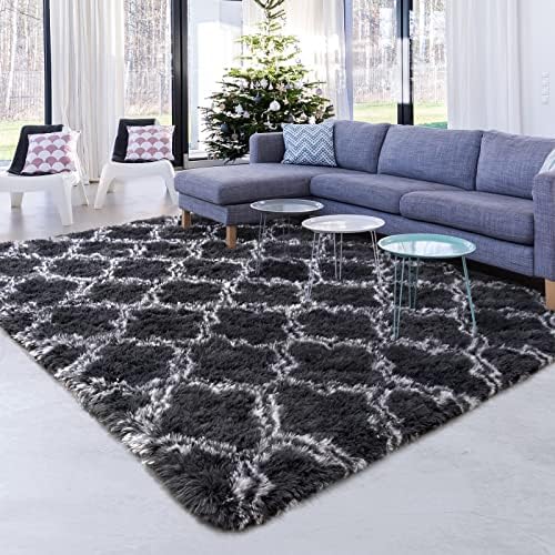 Amazon.com: Unirea 8x10 Feet Luxury Shag Area Rug Modern Indoor Plush ...