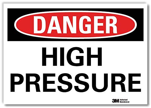 SmartSign “Danger - High Pressure” Label | 10" x 14" 3M Engineer Grade ...