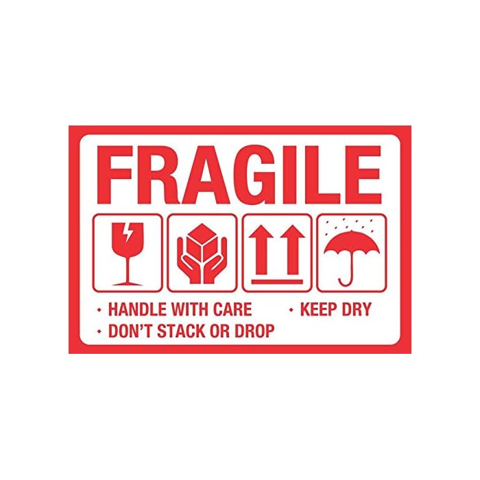 Buy PRINTELLIGENT Fragile Keep Dry This Side up Upwards Pressure Label ...