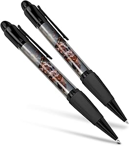 Set of 2 Black Ballpoint Pens (Photo Insert) - Horse Race Racing Gallop ...
