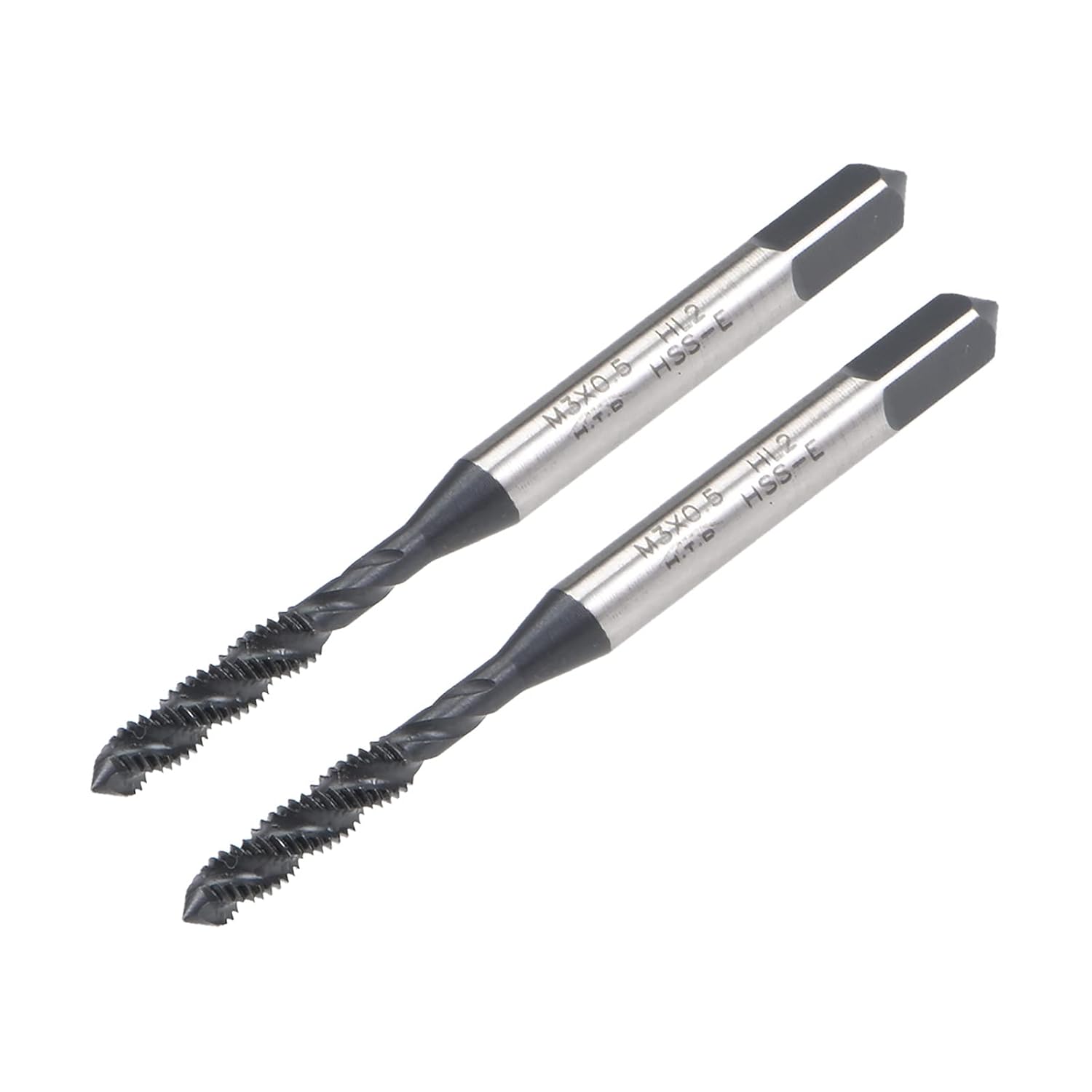 uxcell M3 x 0.5 Spiral Flute Thread Tap, Metric Machine Threading Tap ...