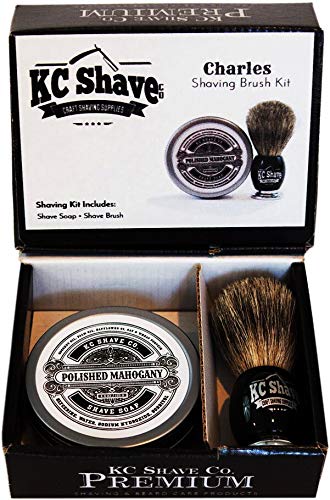 Amazon.com : KC Shave Co. Premium Charles Brush Shaving Kit For Safety ...