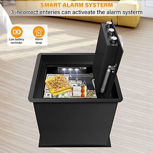 Snapklik.com : Floor Safes For Home Fire And Waterproof, Heavy Duty In ...
