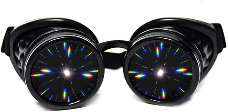 Amazon.com: GloFX Black Padded Diffraction Goggles, Tinted Lenses ...
