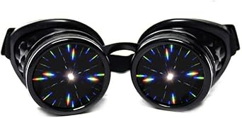 Amazon.com: GloFX Black Padded Diffraction Goggles, Tinted Lenses ...