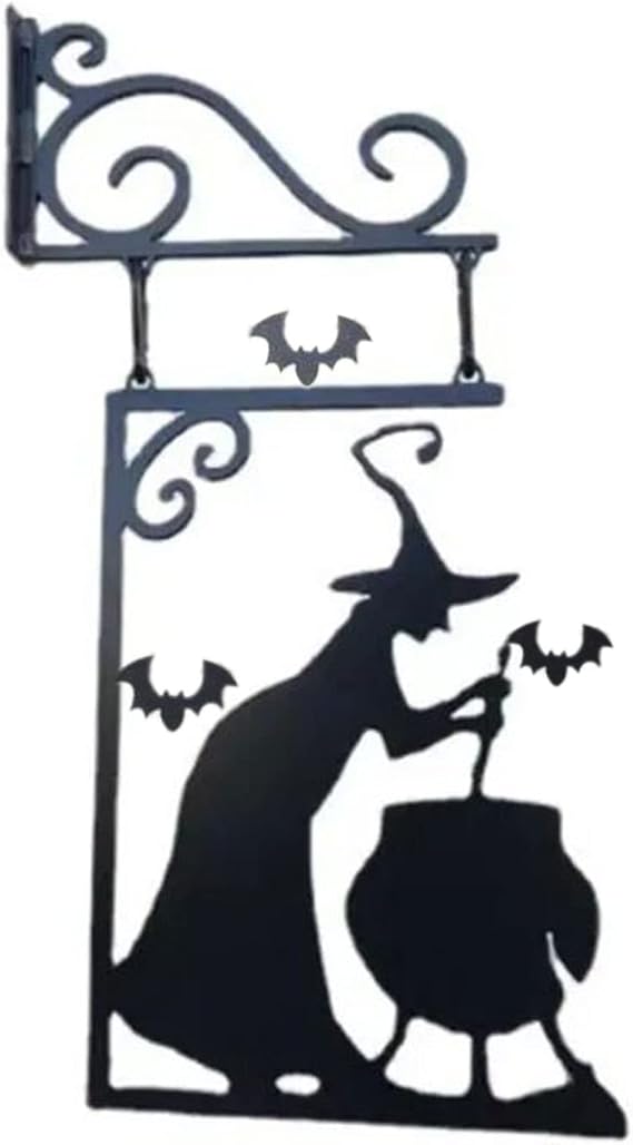 Amazon.com: Witch Decor Halloween Yard Sign 5.9x11.8 Inch! Vintage ...