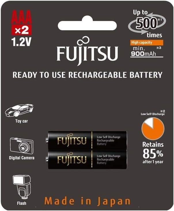 Amazon.com: Fujitsu AAA Ready to Use Rechargeable High Capacity Battery ...