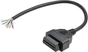 iKKEGOL 1ft Feet 30cm/12 16 Pin J1962 OBD OBDII OBD2 Female Connector Car Diagnostic Extension ...