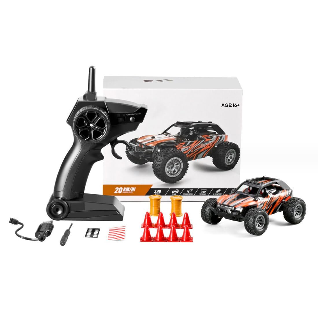 Amazon.com: YOMTDIY 2.4G Remote Control RC Drift Off-Road Vehicle, 1/32 ...