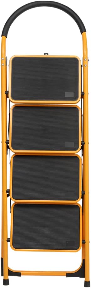 4 Step Ladder Folding Step Stool, Folding Step Stool with Handle for ...