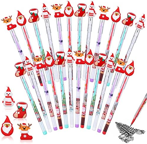 Amazon.com : 60 Pcs Christmas Pencils Christmas Multi Point Stackable ...
