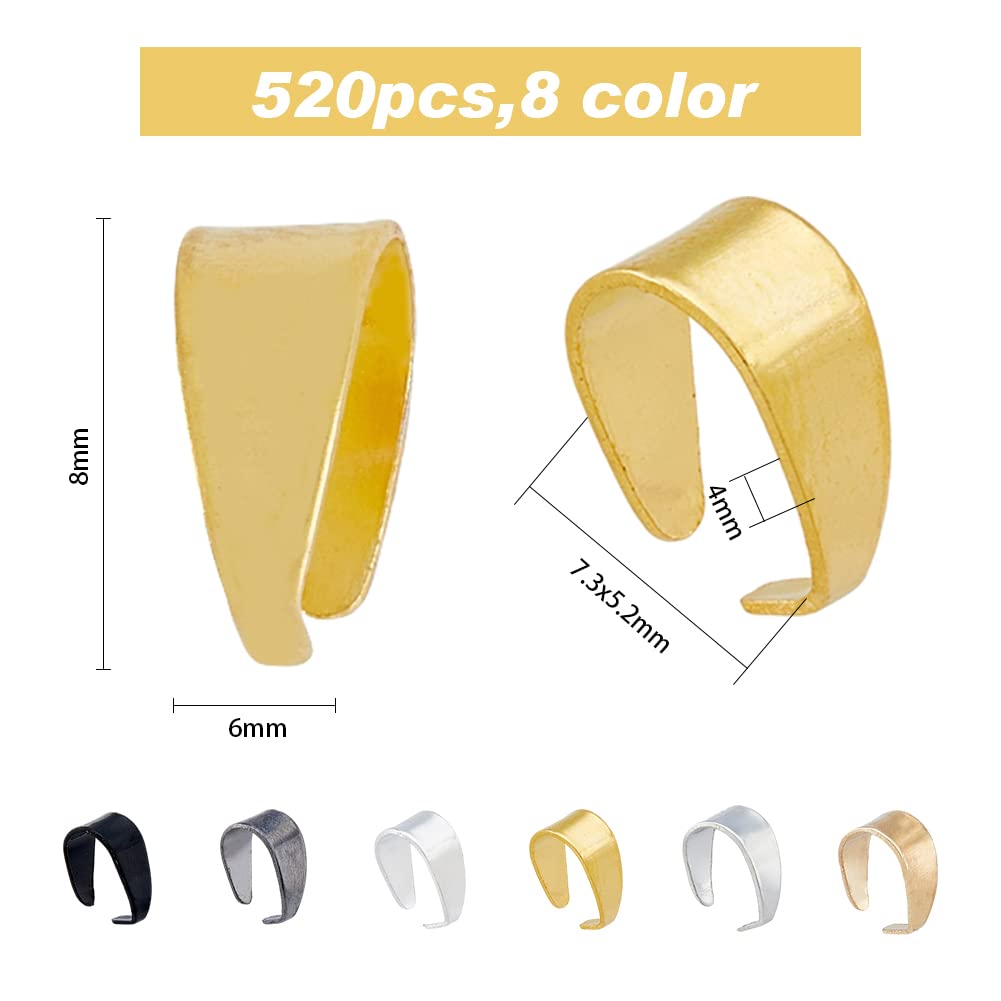 Mixed Metal Bail Clips 750Pcs Mixed Metal Pinch Clip Bail Assortment ...