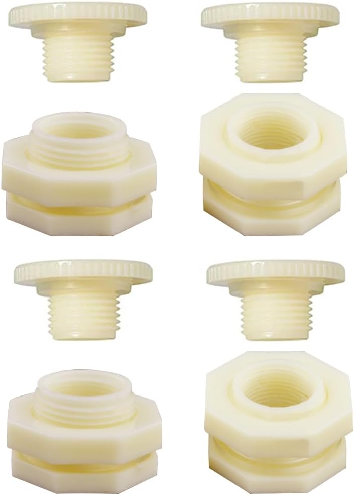 Amazon.com: ANPTGHT 1/2 Female ABS Bulkhead Fitting, Plastic Water Tank ...