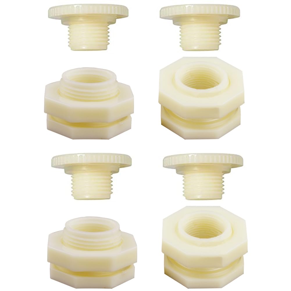 Buy ANPTGHT 1/2" Female ABS Bulkhead Fitting, Plastic Water Tank ...