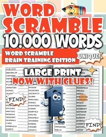 Word Scramble – Brain Training Edition - Large Print Puzzle Book ...