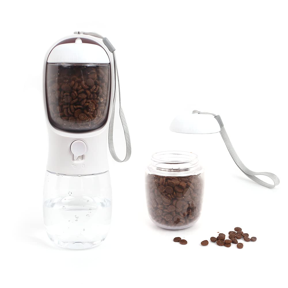 Dog Water Bottle,Portable Pet Water Bottle with Food Container,Outdoor ...