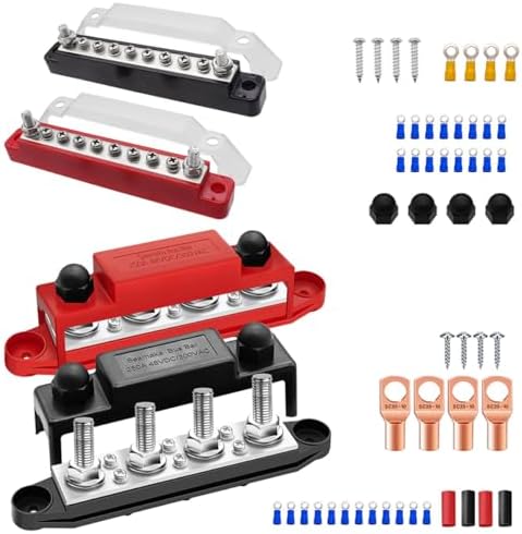 Amazon.com: Power Distribution Block with Cover with 4 x 3/8”Post 3 x ...