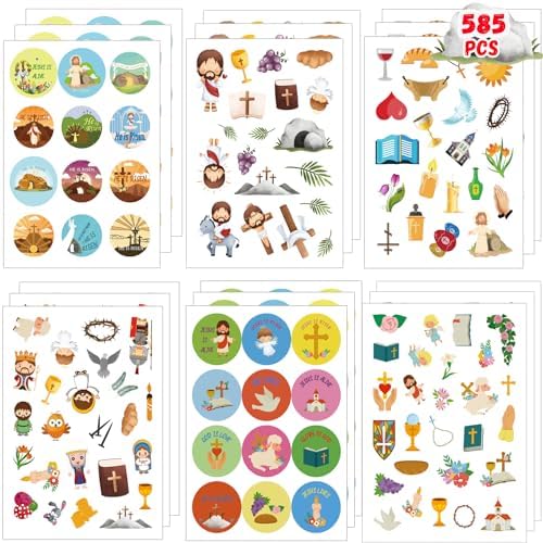 Amazon.com: Easter Stickers Religious He is Risen Stickers for Kids ...