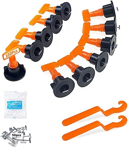Tile Leveling System Kit with 100pcs Tile Leveler Spacers & 4 Special ...