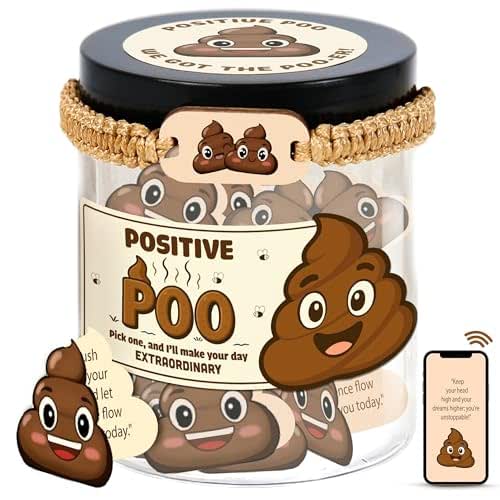 Amazon.com: 60 Positive Poo Cards Jar, Affirmation Cards For Women ...