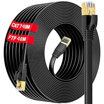 Cat 6 Outdoor Indoor Ethernet Cable (132ft), SFTP Shielded Foil Twisted ...