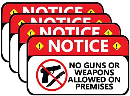 Amazon.com: No Firearms Or Weapons Allowed in This Property Sign ...