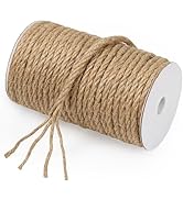 Amazon.com: Vivifying 6mm Jute Rope, 66 Feet Natural Heavy Duty Brown ...