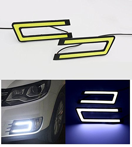 A2D Type-U White LED Fog Light Car DRL Day Time Running Lights For ...
