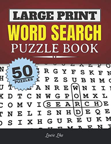 Large Print Word Search Puzzle Book: 50 Challenging Non-Themed Word ...