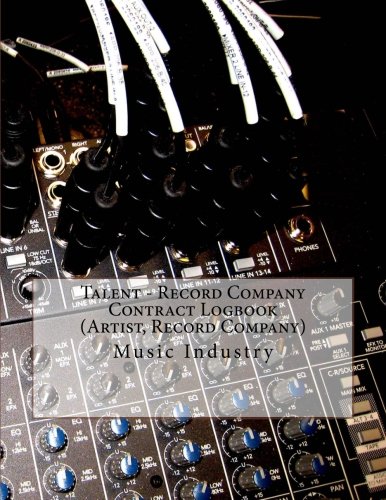 Talent - Record Company Contract Logbook (Artist, Record Company ...