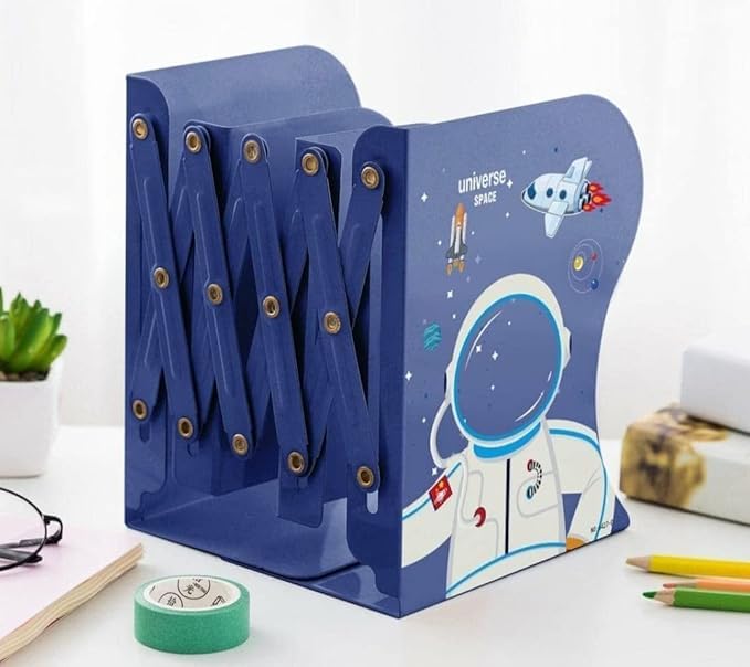 AASHITA SHOPPE Expandable Bookends Metal Bookcase | Desktop Bookshelf ...