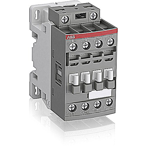 Contactor, AC/DC Operated, 9.5 A, DIN Rail, 690 V, 3PST-No, 3 Pole, 4 ...