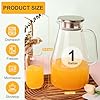 Amazon.com: Glass Pitcher with Lid,1 Gallon Glass Water Pitcher Hot ...