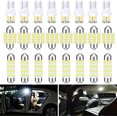 iFunyLED 24 Pieces Dome Light LED Car Interior Bulb Kit Set 194 T10 ...